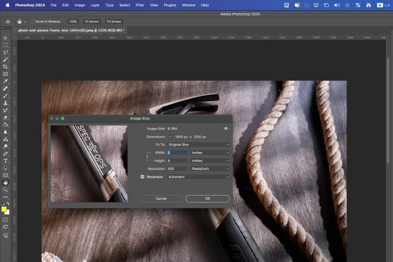 4×6 Photo Actual Size: Dimensions, Pixels, and How to Resize in Photoshop